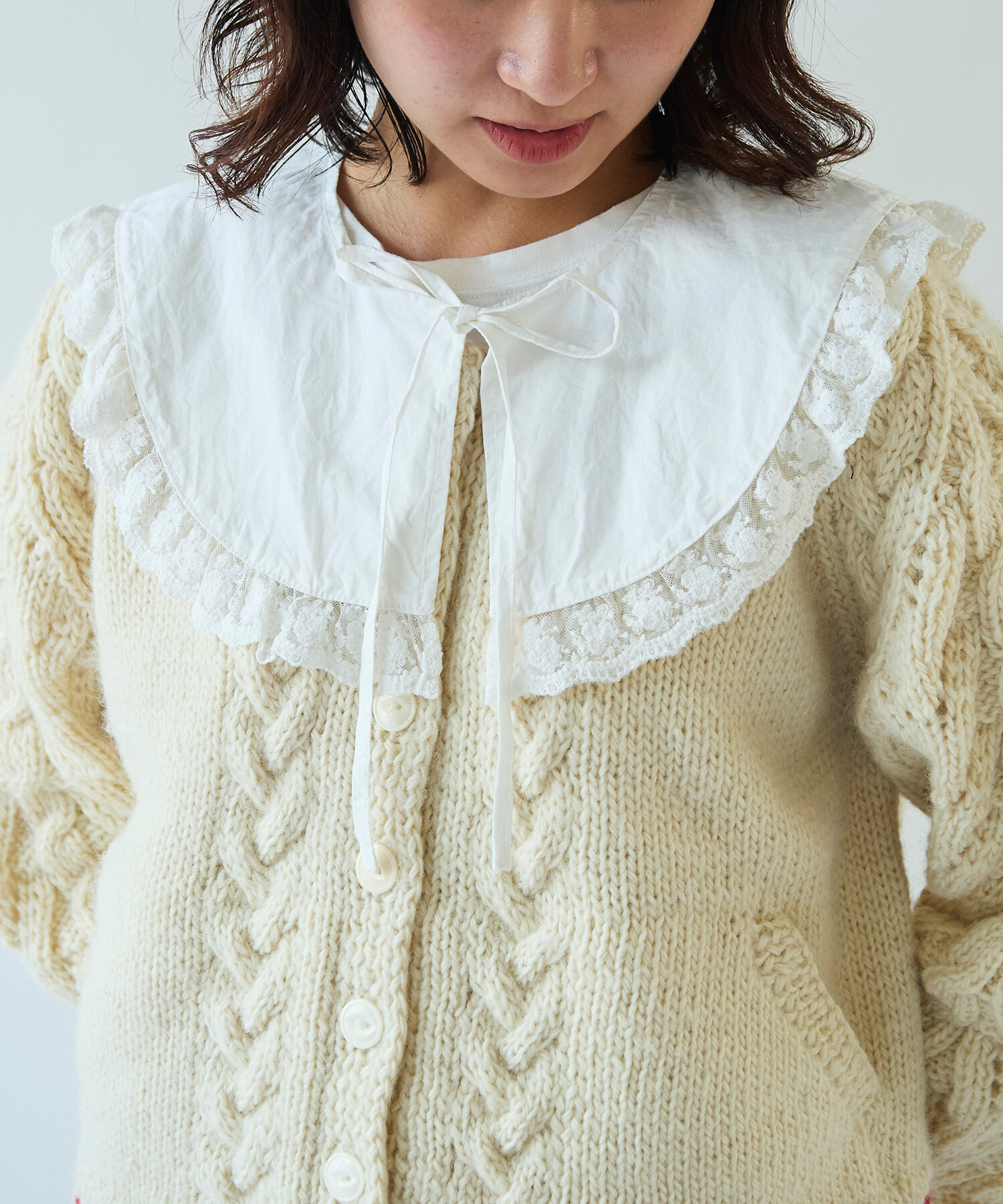 AMBIDEX Store 〇 レース 付け襟(F シロ): bulle de savon AMBIDEX Store 〇 レース 付け襟(F シロ): bulle de savon