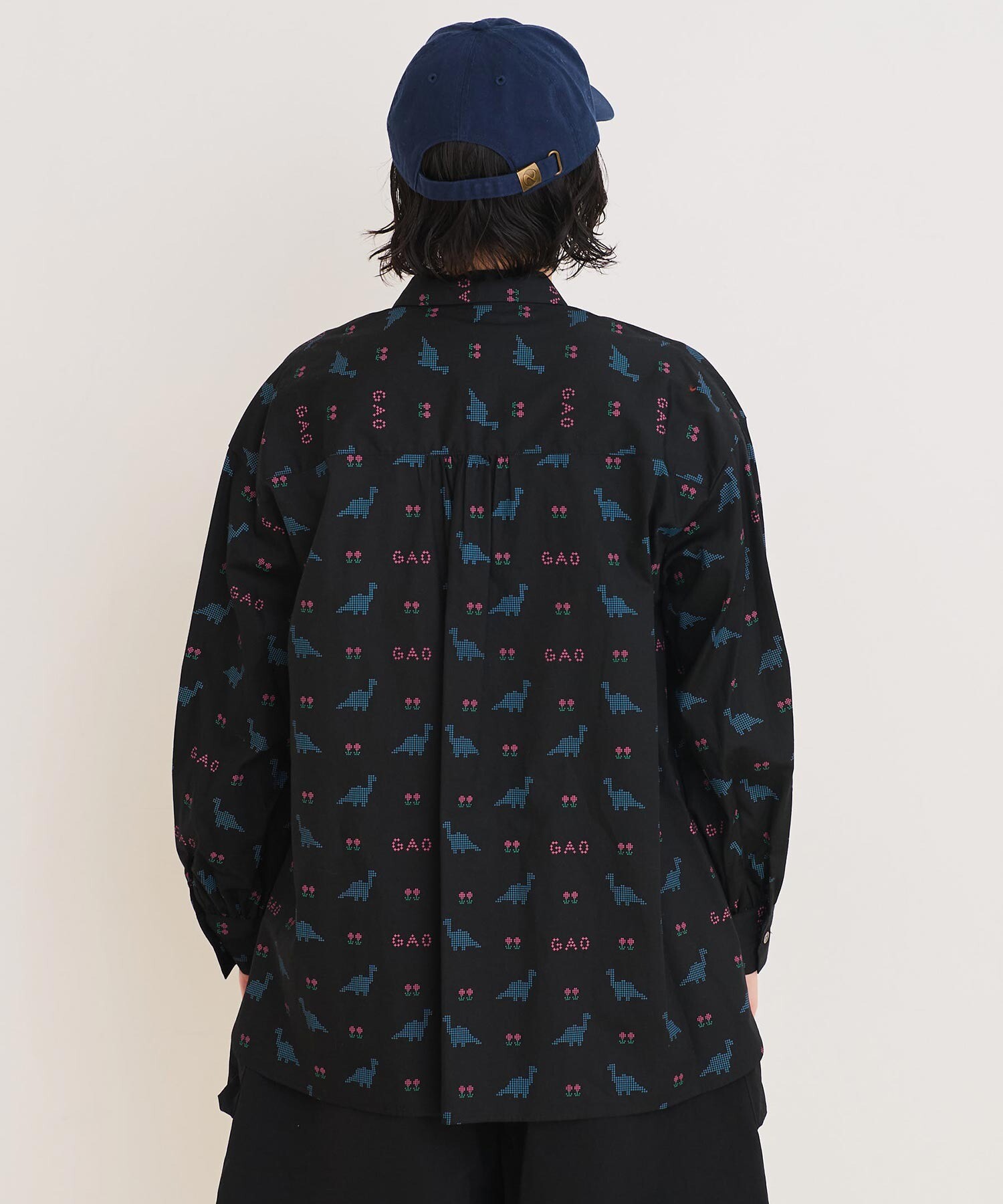 AMBIDEX Store △○8bit Dinosaur ブラウス(F ベージュ): l AMBIDEX Store △○8bit Dinosaur ブラウス(F ベージュ): l