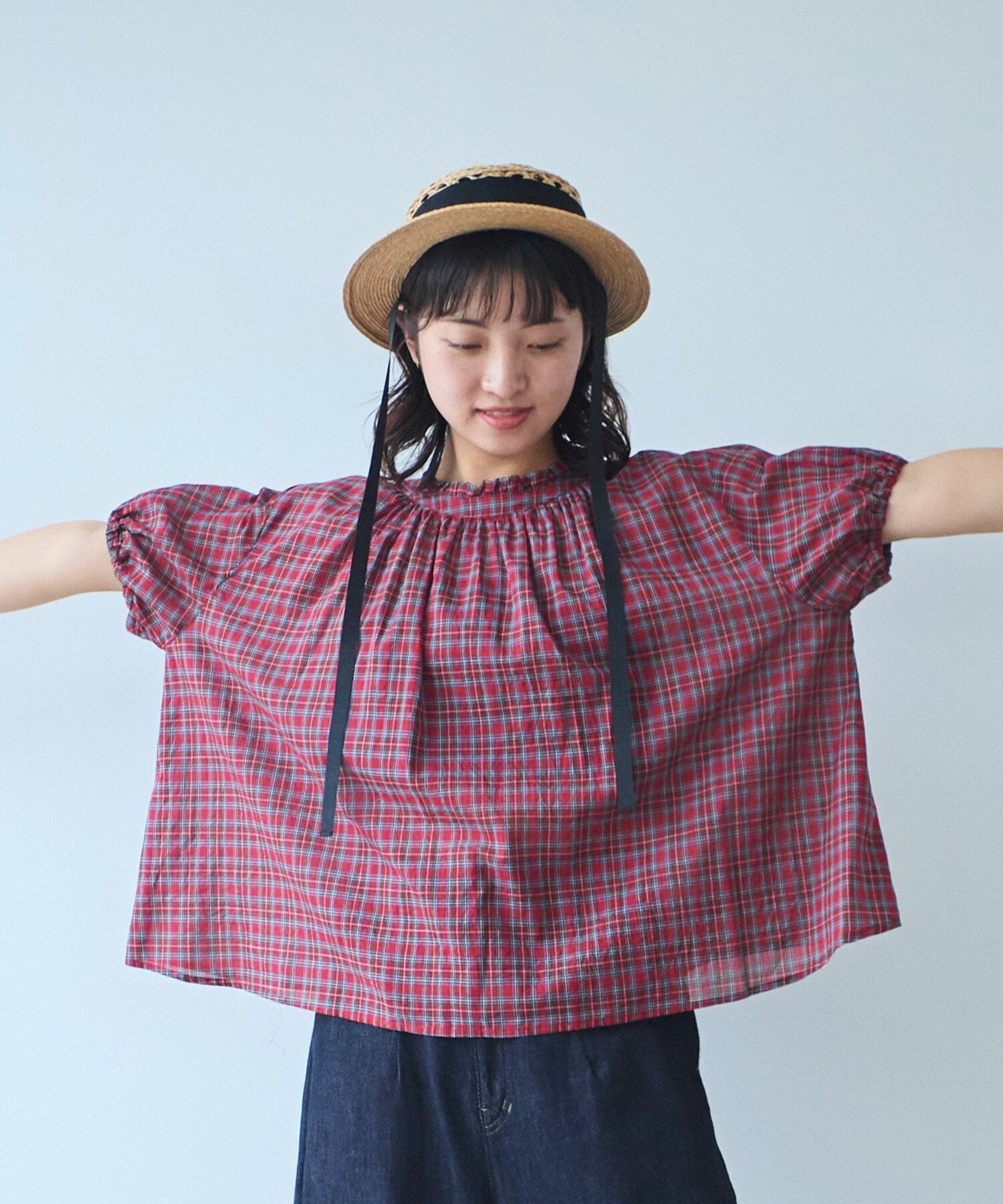 AMBIDEX Store 〇コットン / ローン チェックブラウス(F AMBIDEX Store 〇コットン / ローン チェックブラウス(F