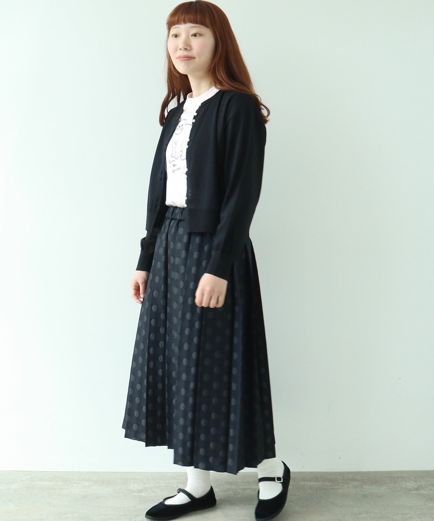 AMBIDEX Store mizutama ジャカード プリーツスカ―ト .(F コン): bulle de savon